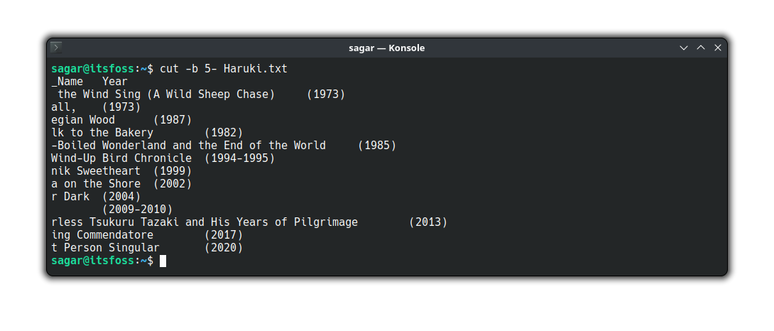 Cut Command Examples - 2threads