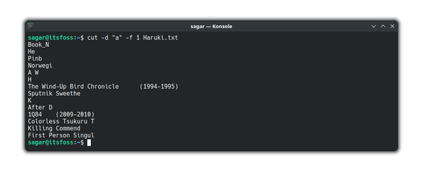 Cut Command Examples - 2threads